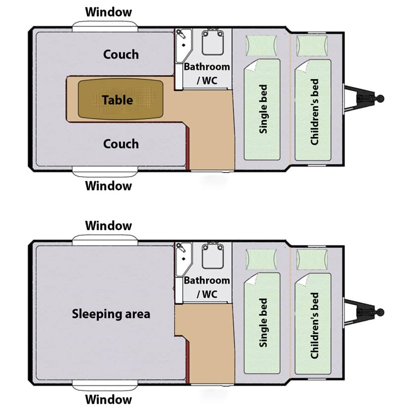 Off Road Camper Trailer RV505 / Caravan / Camper Trailer / Camping Trailer